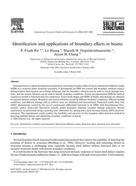 pdf identification and applications of boundary effects in beams