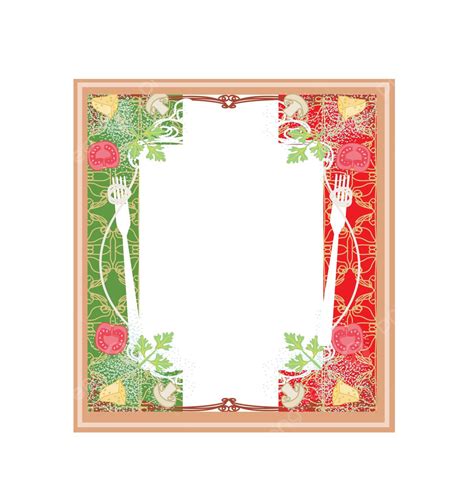 Pasta Pattern Vintage Style Delicious Illustration Objects Vector Delicious Illustration