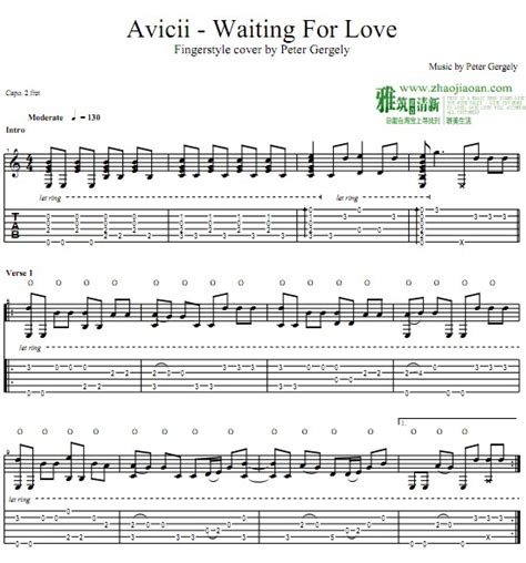 Peter Gergely版 Avicii Waiting For Love指弹吉他谱