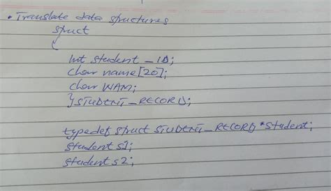 Solved Translate Data Spuctures Struct C Lnt Student Chegg