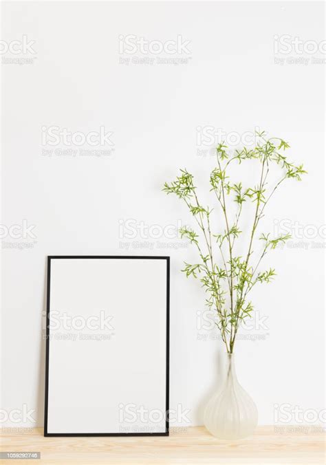 꽃병에 그림 프레임과 봄 나무 가지 0명에 대한 스톡 사진 및 기타 이미지 0명 가정 생활 검은색 Istock