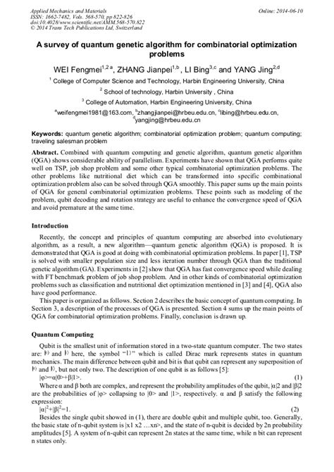 A Survey Of Quantum Genetic Algorithm For Combinatorial Optimization