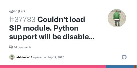 couldn t load sip module python support will be disabled qgis 3 10