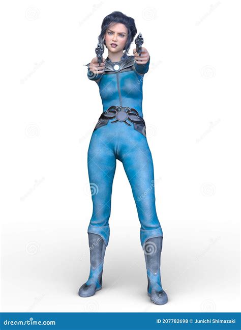 3d Rendering Of Woman In Costume Stock Illustration Illustration Of