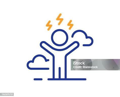 어려운 스트레스 라인 아이콘입니다 불안 우울증 징후 벡터 고급에 대한 스톡 벡터 아트 및 기타 이미지 고급 디자인 무서움 Istock