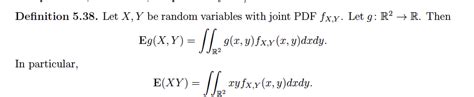 Solved Use The Following Definition On Expectation For Chegg