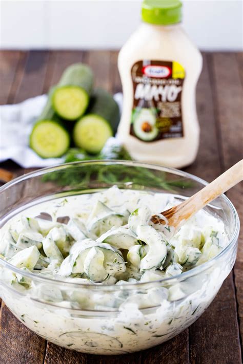 Light Creamy Cucumber Salad Easy Peasy Meals