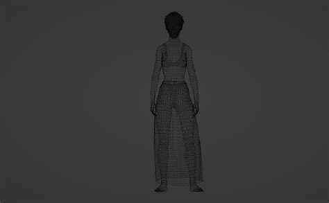 Model Of A Young Dark Skinned Woman In Traditional Attire 3d Model Cgtrader