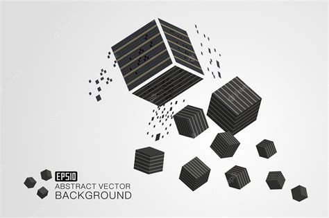 Premium Vector 3d Cubes Floating On A White Background