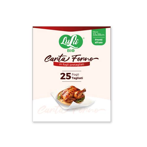 Carta Da Forno In Fogli Pretagliati 33x38cm Lulu Bio