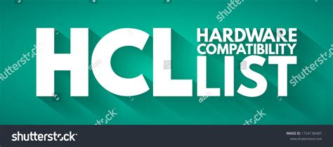 Hcl Hardware Compatibility List Acronym Technology Stock Vector Royalty Free 1724136487