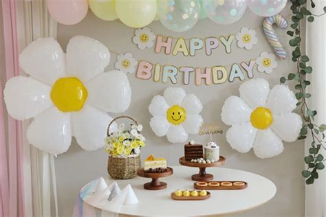 파티·이벤트용품 데이지 풍선 3사이즈 데이지꽃 풍선 스마일풍선 생일파티 오늘의집 쇼핑