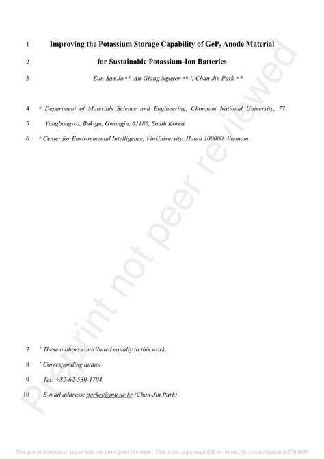 Pdf Improving The Potassium Storage Capability Of Gep5 Anode Material
