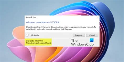 Error Code 0x80070035 The Network Path Was Not Found On Windows