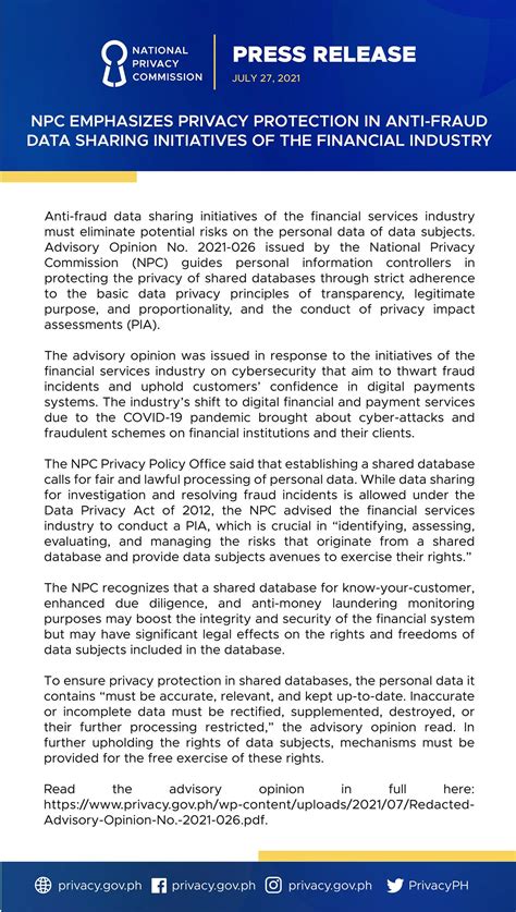 Press Release Npc National Privacy Commission Facebook