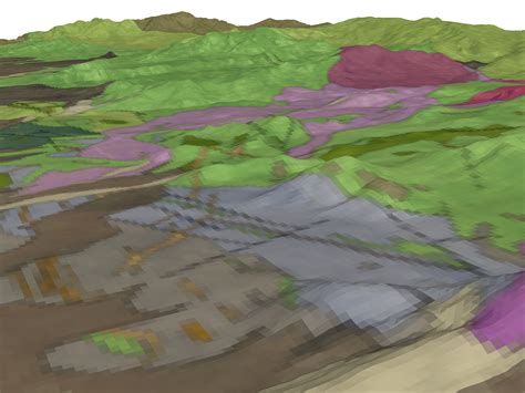 Geological Map On Topography — Pyvista Tutorial