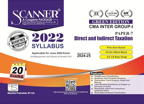 Direct And Indirect Taxation Paper CMA Inter Gr I Scanner Including Questions And