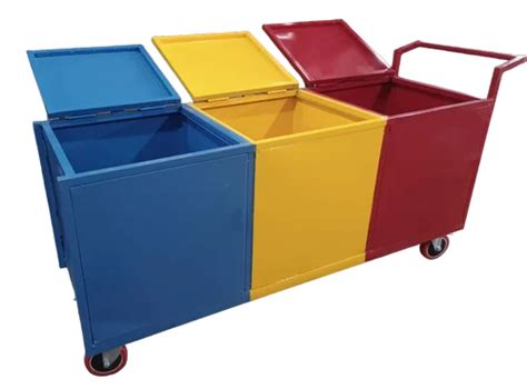 Mild Steel Bio Medical Waste Trolley Bin At 3000 Piece Medical Waste Container In Madurai