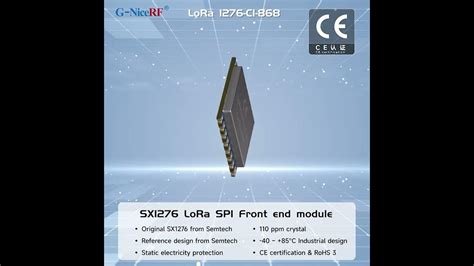 868mhz 100mw Ce Red Certified Long Range Lora Module Lora1276 C1 Youtube
