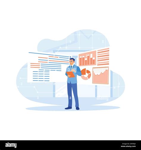 Businessman Holding Big Data Stock Vector Images Alamy
