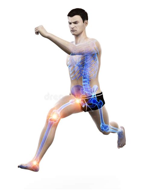 A Runners Painful Joints Stock Illustration Illustration Of Male