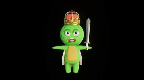 King Ribbit 3d Model Rigged Cgtrader