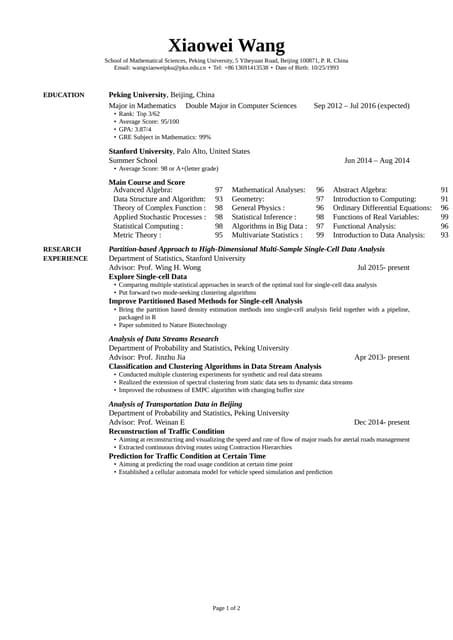 Xiaowei Wang Cv Pdf