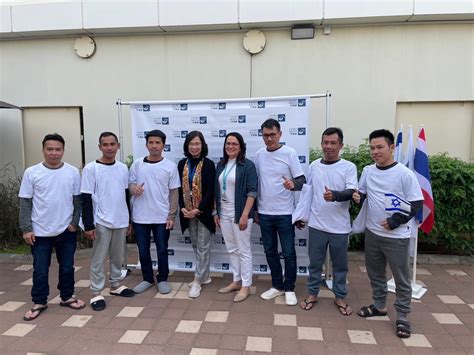 พิธีอำลาและส่งอดีตตัวประกันชาวไทย 6 รายกลับประเทศไทย สถานเอกอัครราชทูต ณ กรุงเทลอาวีฟ