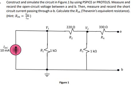 Solved Construct And Simulate The Circuit In Figure1 By