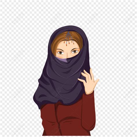 Gambar Gambar Kartun Gadis Berhijab Png Dengan Background Transparan