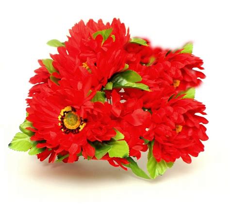 CHRYZANTEMA Sztuczne Kwiaty BUKIET 9szt Czerwona 12753074890