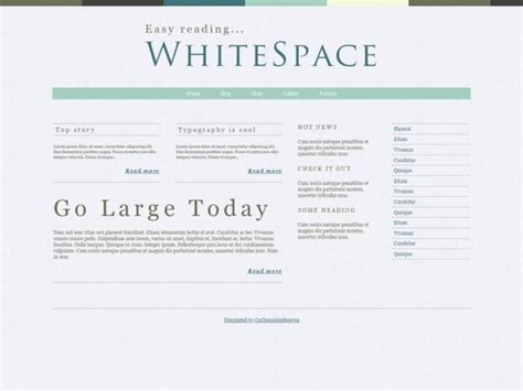 Free Htmlcss Template Whitespace Free Html Templates Free Css
