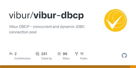github vibur vibur dbcp vibur dbcp concurrent and dynamic jdbc