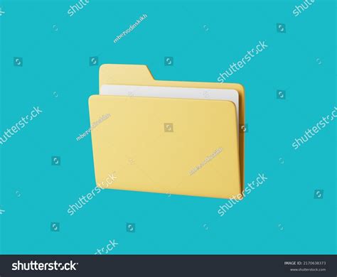 Simple Paper Folder Icon 3d Render Stock Illustration 2170638373