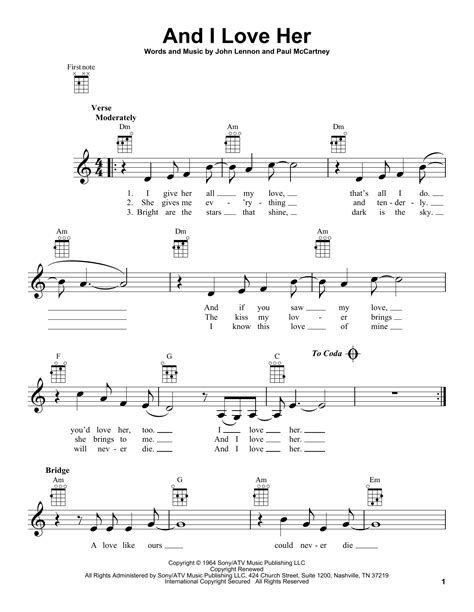 And I Love Her By The Beatles Ukulele Guitar Instructor