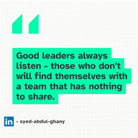 Syed Abdul Ghany On Linkedin Leadership Teamwork Activelistening