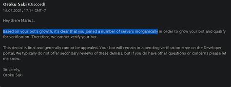 My Bot Got Denied Because Its Growth Was Too Good Discordapp