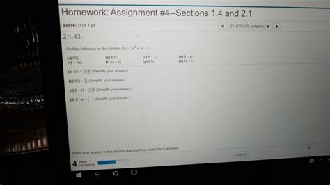 Solved Homework Assignment 4 Sections 1 4 And 2 1 Score 0