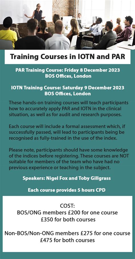 Par And Iotn Courses British Orthodontic Society Bos