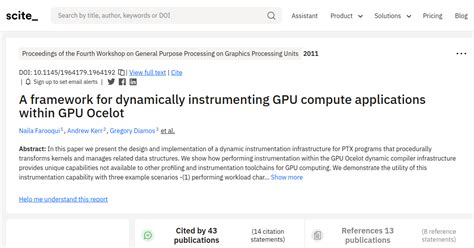 A Framework For Dynamically Instrumenting Gpu Compute Applications