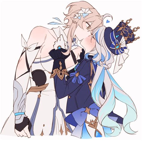 Lumine And Furina Genshin Impact Drawn By Majunjuu Danbooru