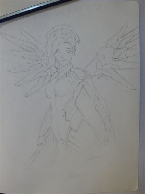 Overwatch Mercy Sketch 1 By Bannanapeel On Deviantart