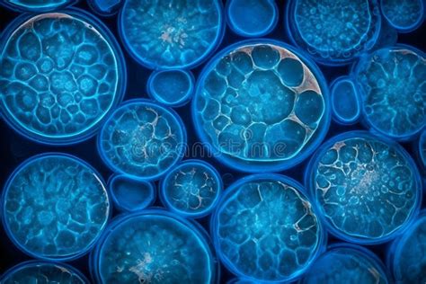 Cells Under The Microscope Neural Network Ai Generated Stock Illustration Illustration Of