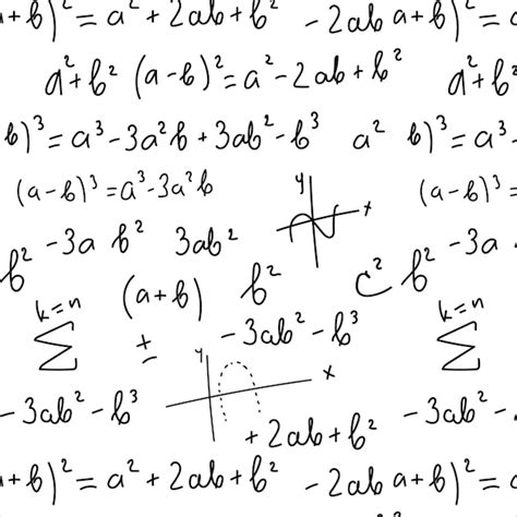Padrão De Números E Fórmulas Matemáticas Vetor Premium