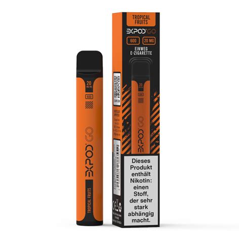 Expod Go Einweg E Zigarette Tropical Fruits 20mg 9 95