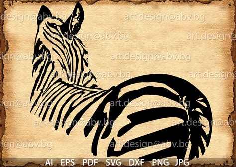 Vector ZEBRA AI Eps Pdf SVG Dxf Png Download Etsy