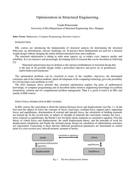 Optimization In Structural Engineering Download Free Pdf Structural Analysis Mathematical