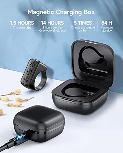 Tiktok Remote Control Ring Finger Scroller Remote Tiktok Bluetooth Scrolling Ring Page Turner