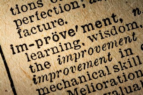 Premium Photo Closeup Of The Word Improvement And Its Definition