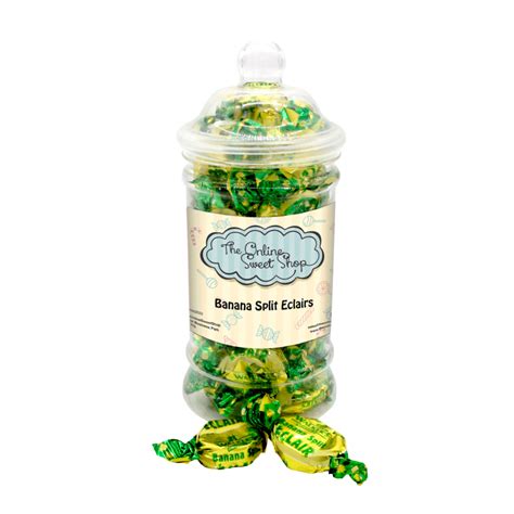 Banana Split Eclairs Sweets Jar The Online Sweet Shop